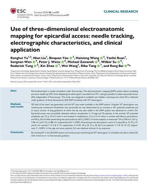 Pdf Use Of Three Dimensional Electroanatomic Mapping For Epicardial