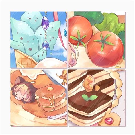 あいらん On Twitter リプライくれたvtuberさん食べ物まみれにする ちょっとらくがきくらいですが大きな食べ物に乗ったり