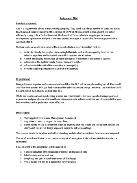 Enabling Strategic Supplier Insights A Supplier Performance Management