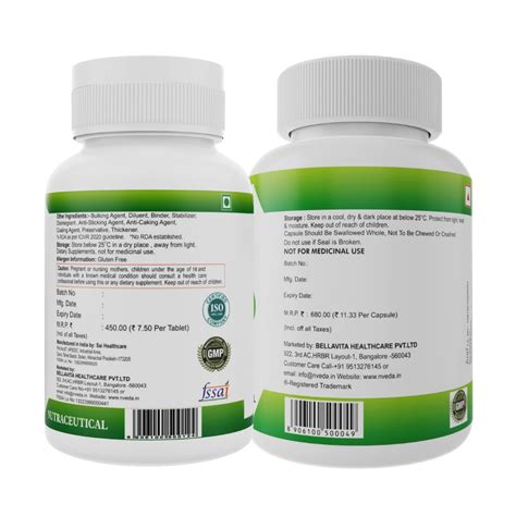 Nveda Omega 3 Capsule For Men And Women Fish Oil 60 Capsules With