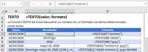 Excel Función Texto ¿cómo Se Usa Ejemplos