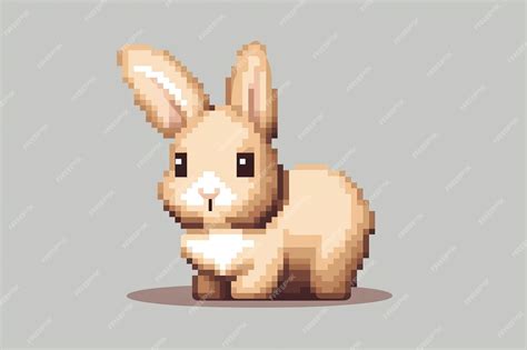 Premium Photo Pixel Rabbit Pixel Art Concept Cartoon Style