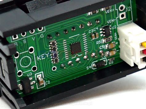 Woltomierz panelowy LED 0 33 000V DC rozdzielczośc 1mV NIEBIESKI