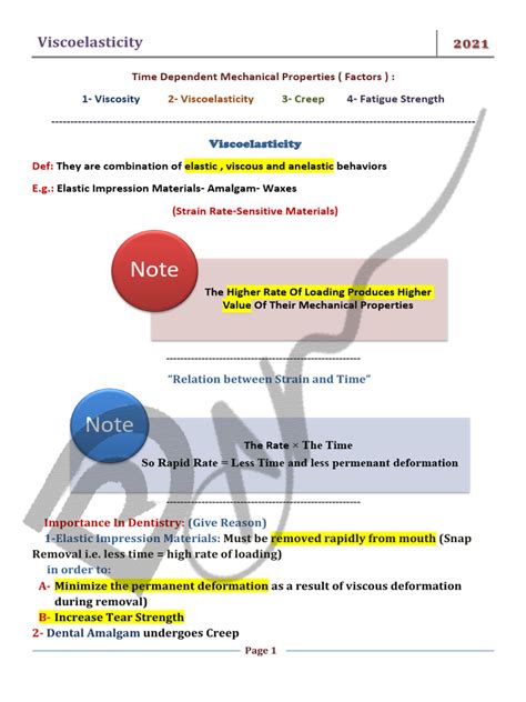 Viscoelasticity 2021 Pdf