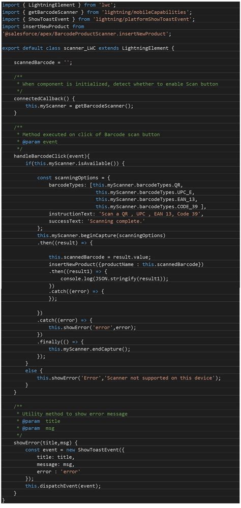 Implementation Of Barcode Scanner Api In Salesforce Scadea