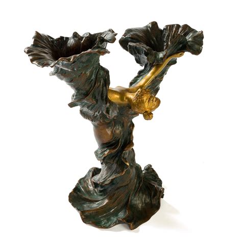 Macklowe Gallery Louis Chalon Loie Fuller Bronze Sculpture