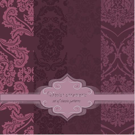 Colección de patrones de fondo rosa Vector Gratis