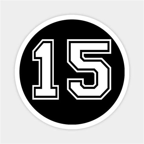 Number Fifteen Magnet Number