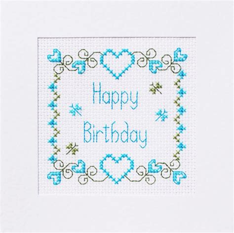 Birthday Cross Stitch Card Kit Many Different Designs List 6