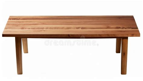 A Rectangular Oak Dining Table On White Background Png Stock