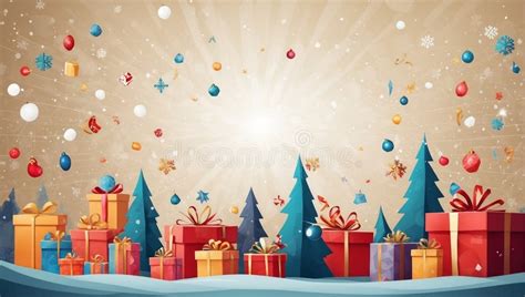 Festive Christmas Explosion Stock Illustration Illustration Of Party