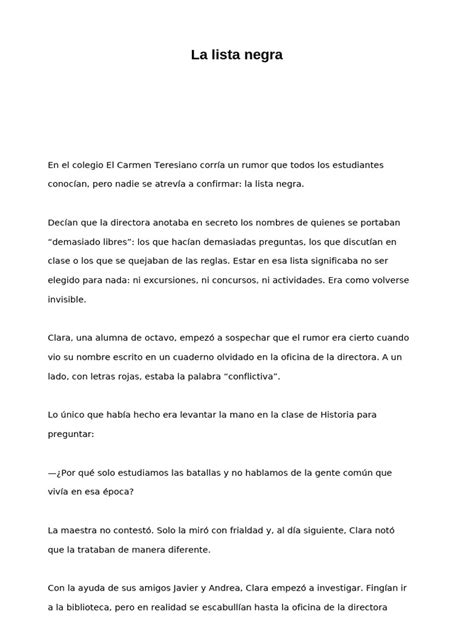 La Lista Negra Pdf