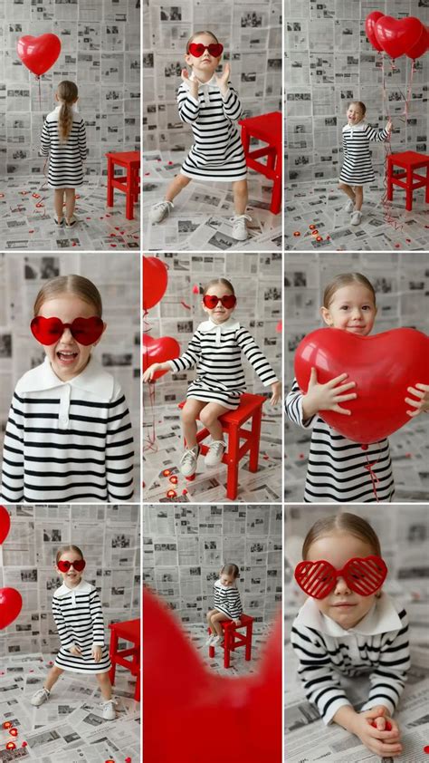 Фотосессия с сердечками шар сердце идея для съемки день Святого валентина St Valentine Day