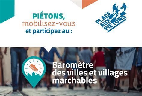 Le baromètre des villes et villages marchables appelle à la