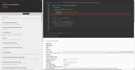 unexpected error illuminate testing concerns testdatabases php · issue