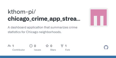 Github Kthom Pichicagocrimeappstreamlit A Dashboard Application