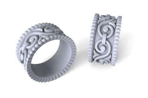 Ring With Patterns 3d Print Model By Tahmaz