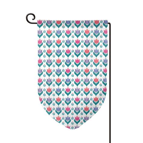 Wukai Tulips Flowers Print Garden Flag 12 5x18 Inch Double Sided Sun