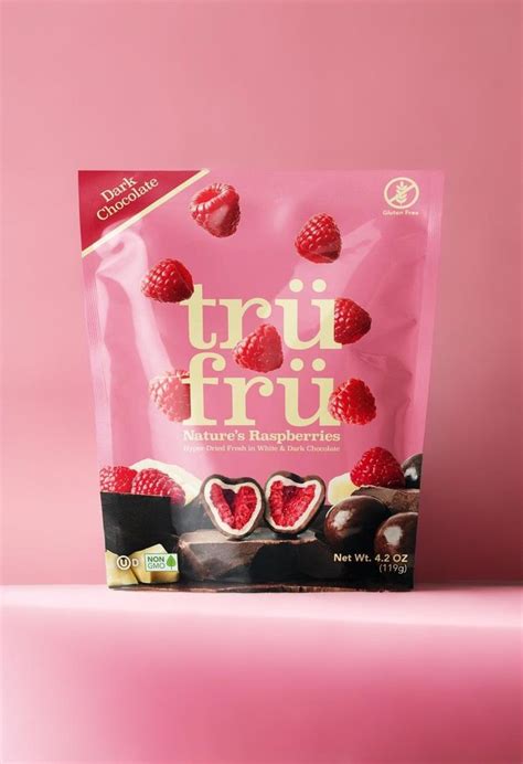 Tru Fru Freeze Dried Raspberries In Dark And White Chocolate 34 Oz