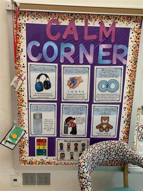 Counseling Office Decor Calm Corner Bulletin Board