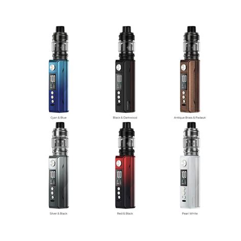 Voopoo Kit Drag M100s Color Antique Brass And Padauk