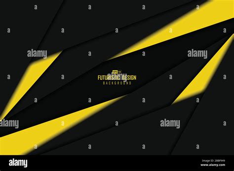 Abstract Black And Yellow Tech Overlap Design Of Center Template Background Use For Ad Poster
