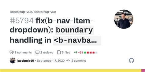 Fixb Nav Item Dropdown `boundary` Handling In ` ` Closes 5789 By Jacobmllr95 · Pull