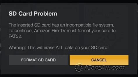 Fixed Sd Card Problem The Inserted Sd Card Has An Incompatible File System