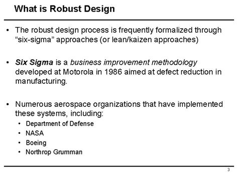 Introduction To Robust Design And Use Of The