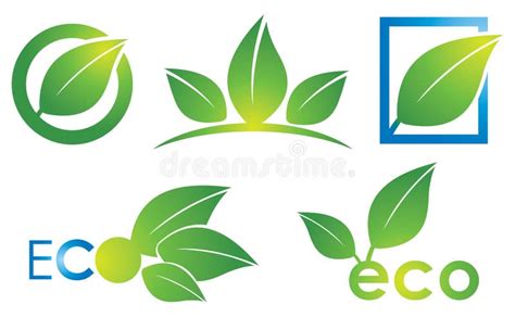 La Planta De La Granja De La Agricultura Crece A Logo Set Stock De
