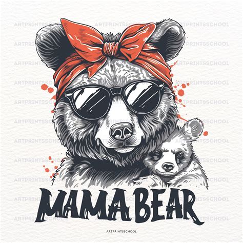 Mama Bear Png Mothers Day Shirt Design Digital Download Etsy