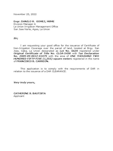 Request Letter Nia Pdf