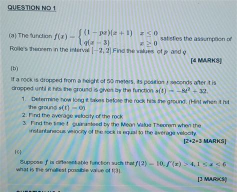 solved a the function f x { 1−px x 1 q x−3 x≤0x≥0