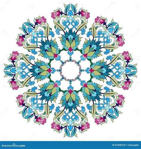Antique Ottoman Turkish Pattern Vector Design Seventeen Stock Vector