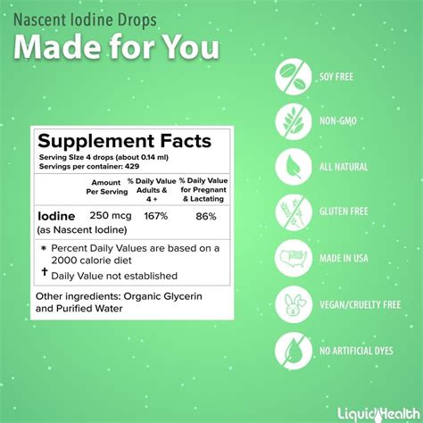 Liquidhealth Nascent Líquido Orgánico De Yodo Gotas De Yodo Líquido
