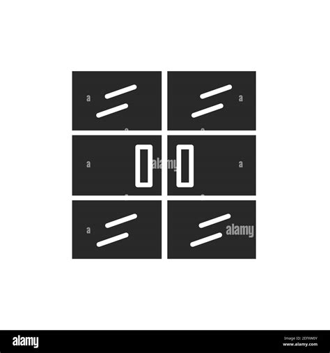 Front View Closed Door Color Line Icon Isolated Vector Element Outline Pictogram For Web Page