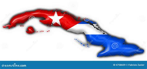 Cuba Button Flag Map Shape Royalty Free Stock Images Image 4758659