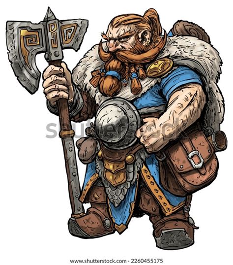Dwarf Large Runic Axe Dense Shield Stock Illustration 2260455175 Shutterstock