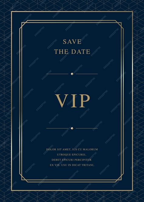럭셔리 초대 카드 프리미엄 벡터