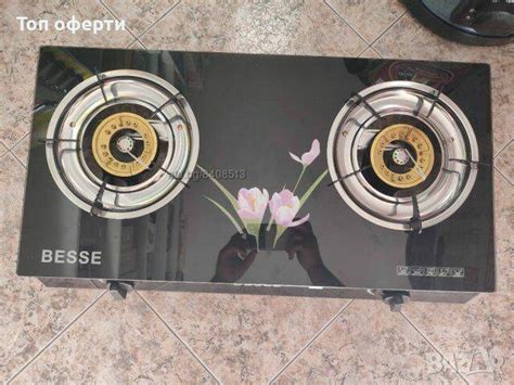 Двоен газов котлон с керамичен плот Котлони плотове Готварски печки