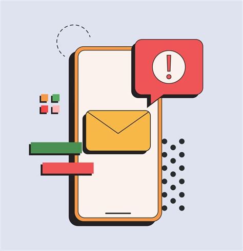premium vector message notification smartphone with alarm reminder