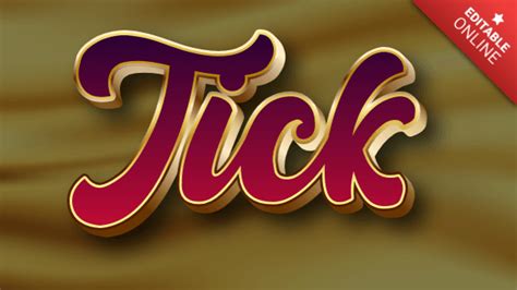 Tick Text Effect Generator