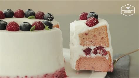 Raspberry Chiffon Cake Recipe
