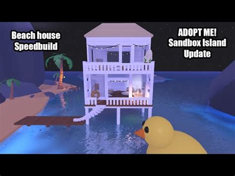 Building A Beach House In The New Sandbox Island Update Adopt Me Youtube
