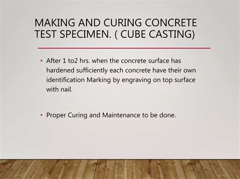 Concrete Cube Casting And Testing Ppt