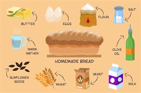Free Vector Homemade Bread Recipe
