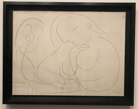 Picasso Woman With Flower Writing April 1932