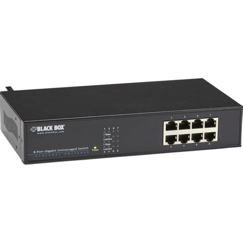 Black Box Ethernet Switch 8 Network Twisted Pair 2 Layer