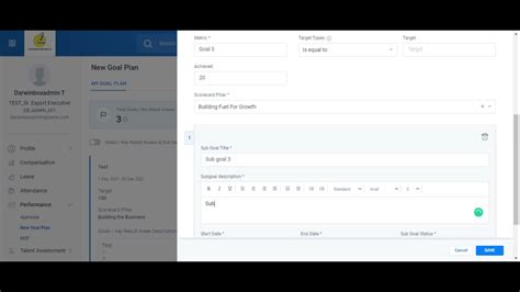 Goal Setting On Darwinbox Youtube