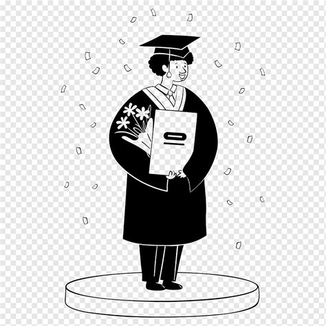 학교 학생 교육 졸업 학위 졸업 축하 교육 일러스트 세트 Png Pngwing